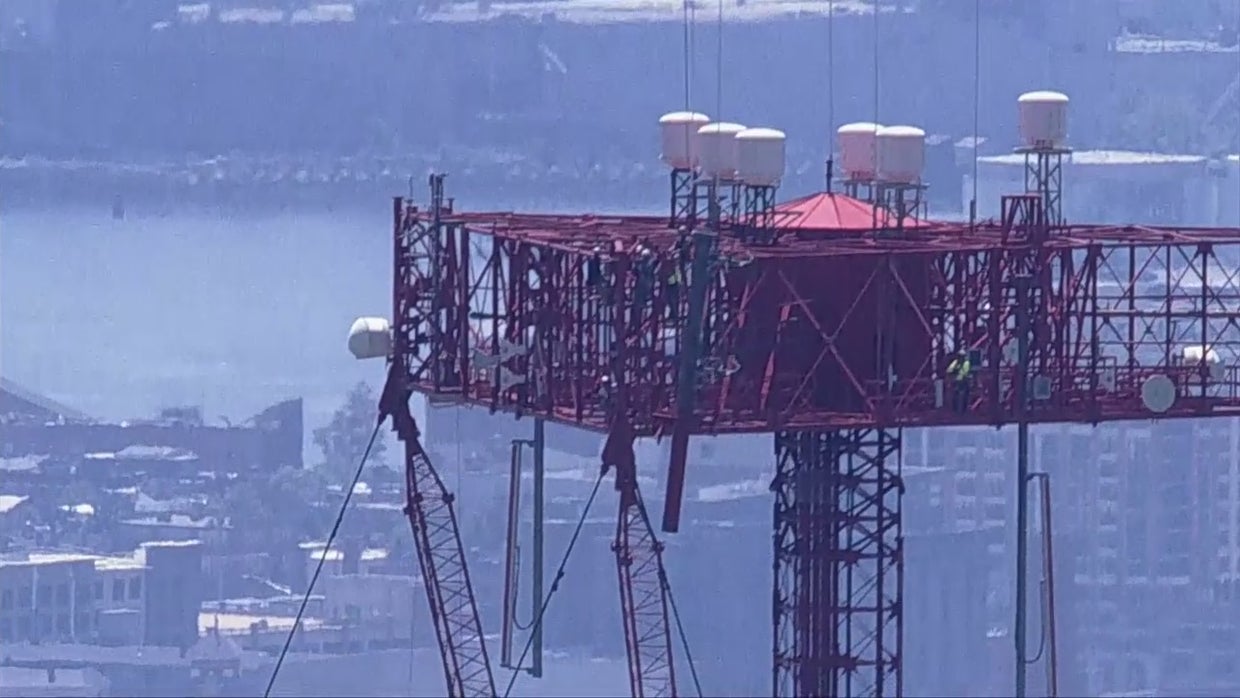 Work Underway On WJZ's Candelabra Tower; Old Antennas Removed - CBS ...