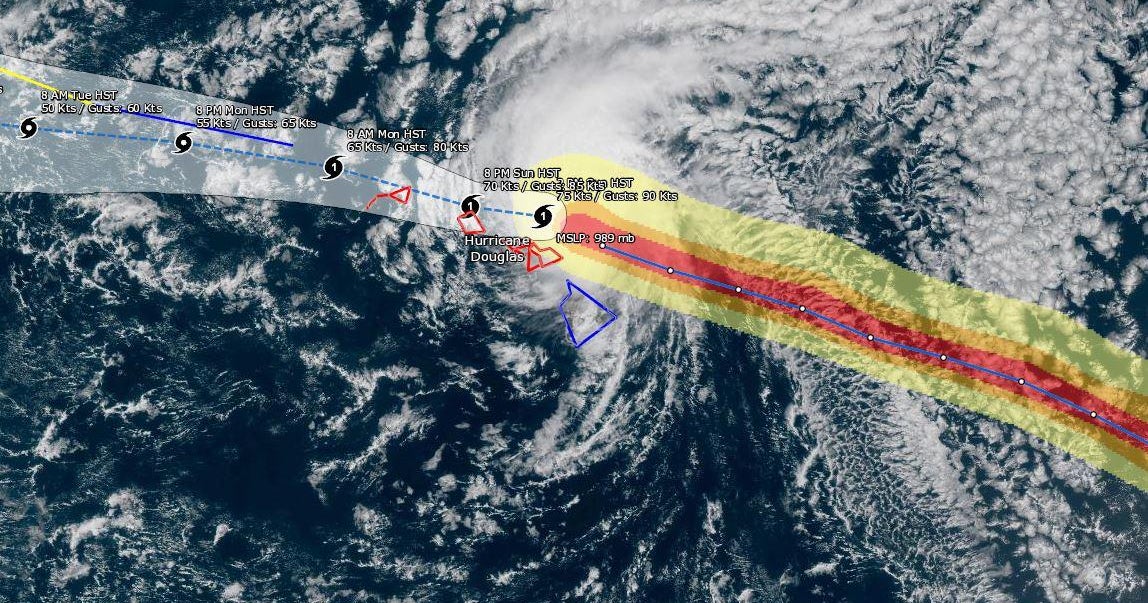 Hurricane Douglas nears Hawaii as Category 1 storm — latest forecast ...