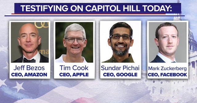 Key issues as big tech CEOs face Congress - CBS News