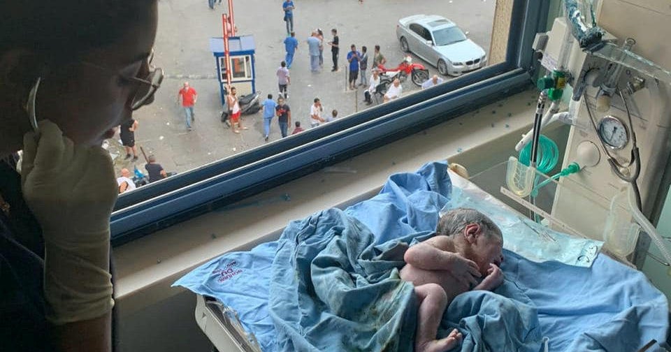 Watch: Video captures mother in labor as Beirut explosion shatters ...