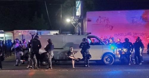 Riot declared in Portland for second night in row - CBS News