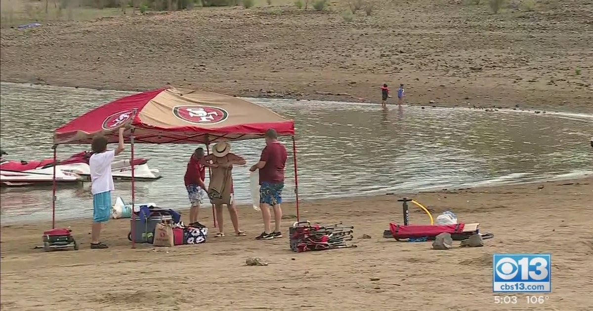 Folsom Lake Visitors Talk Hot Weather Essentials - CBS Sacramento