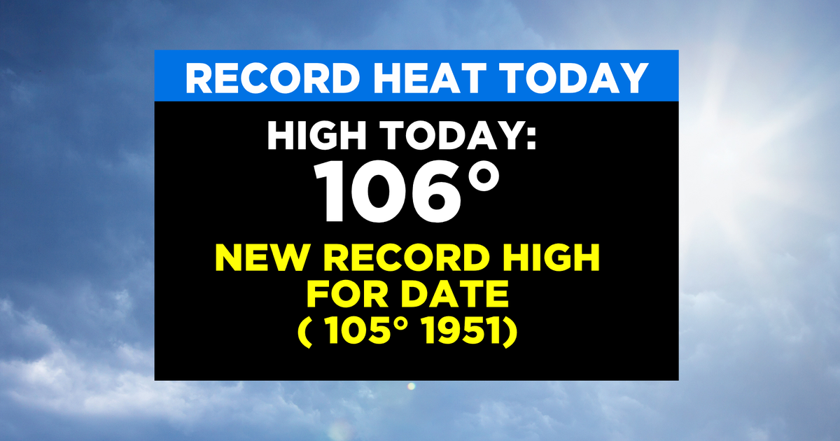 DFW Weather: Record High On Saturday Amid Excessive Heat Warning - CBS ...