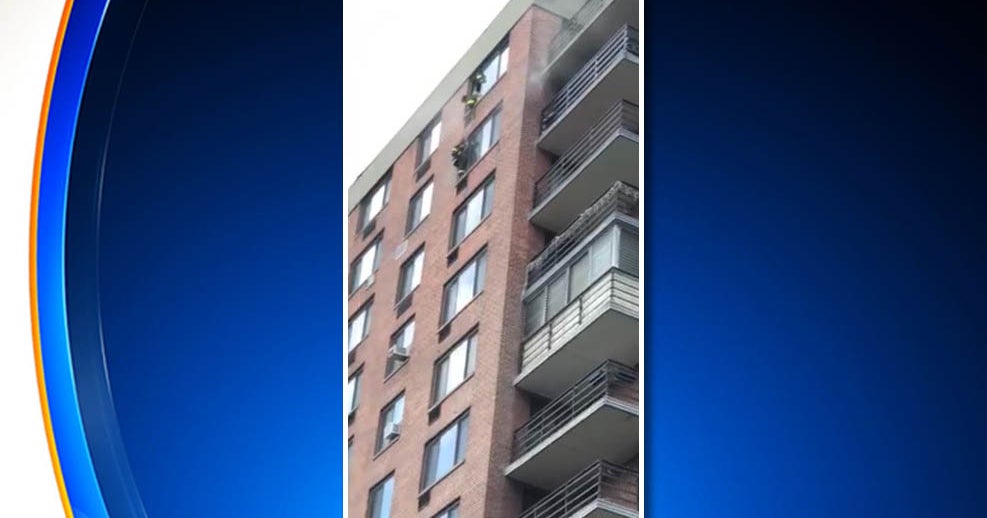 Harrowing High-Rise Fire Rope Rescue Caught On Video - CBS New York