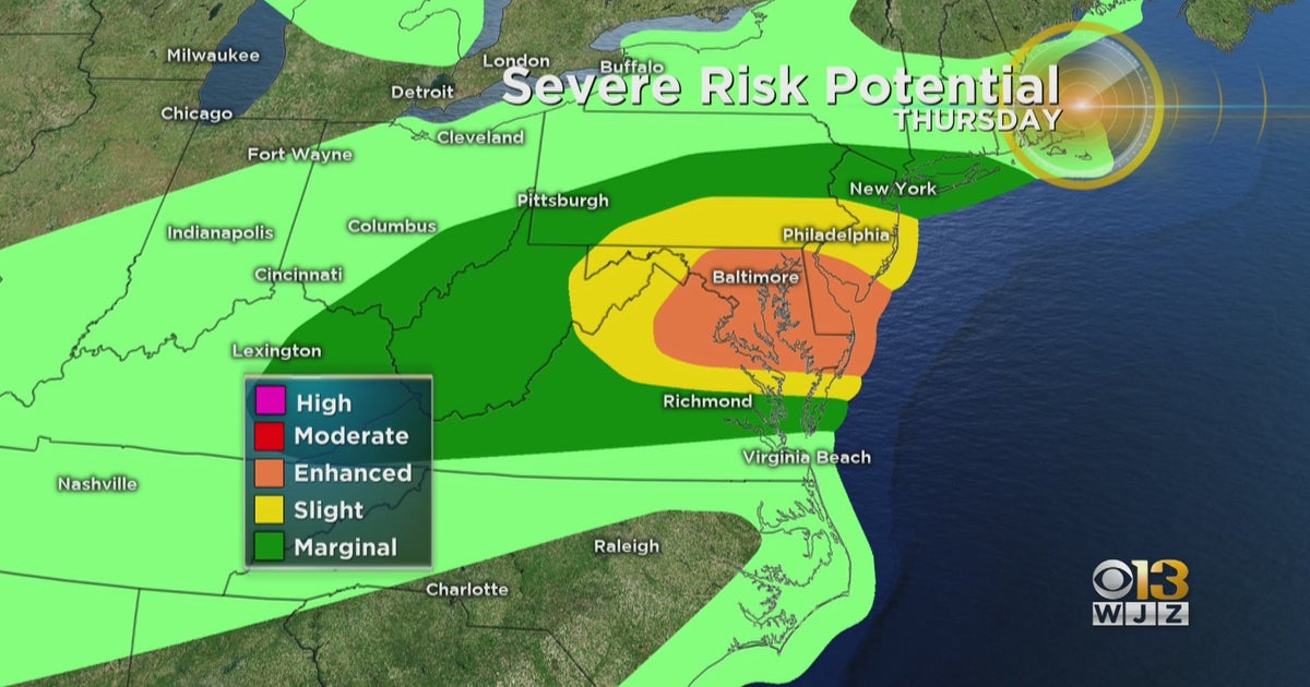 Maryland Weather: Severe Storms Possible Across The Region Thursday ...