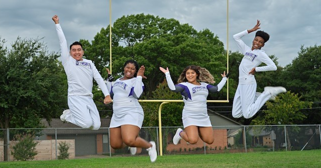 Varsity Cheerleaders At Dallas ISD's Sunset High Celebrate School's ...