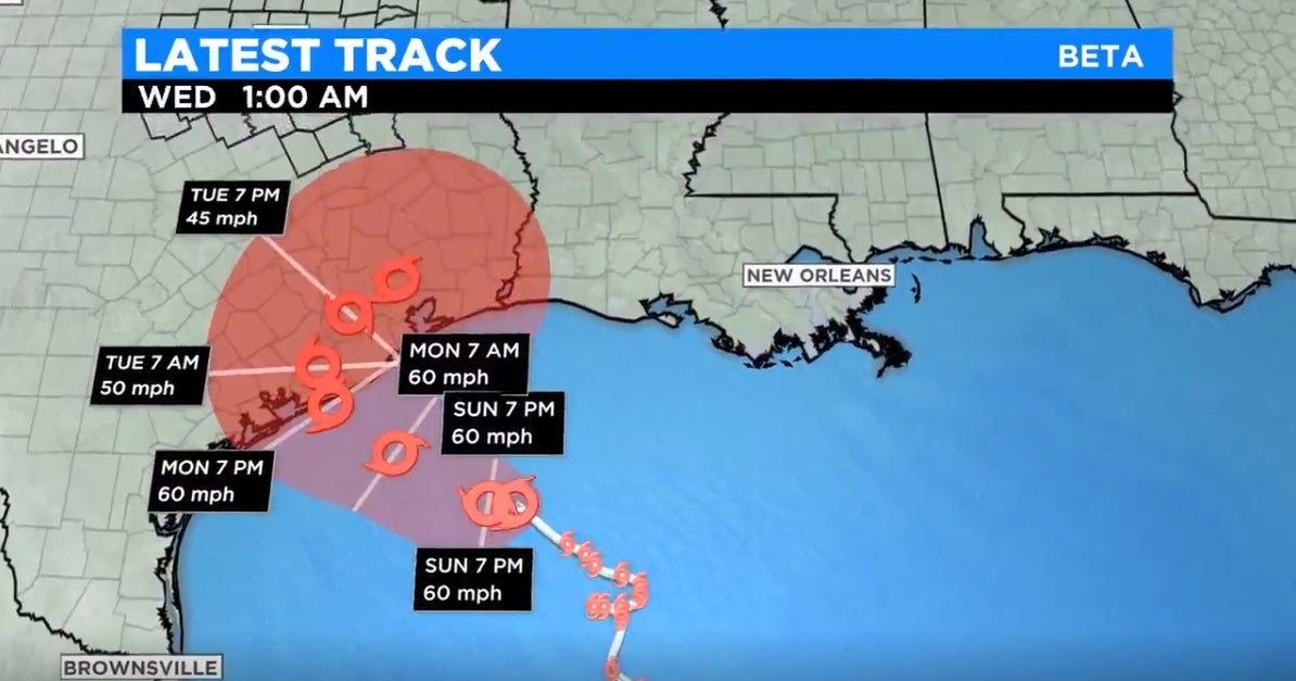 Tropical Storm Beta Moves Slowly Toward Texas, Threatens 'Long Duration ...