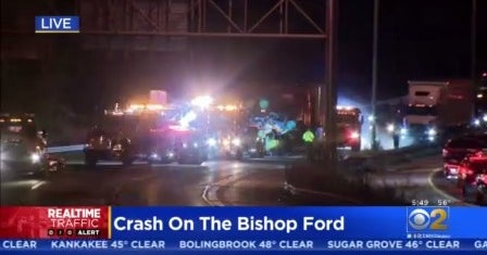 Semi Truck Carrying 30,000 Pounds Of Steel Rolls Over On Bishop Ford ...