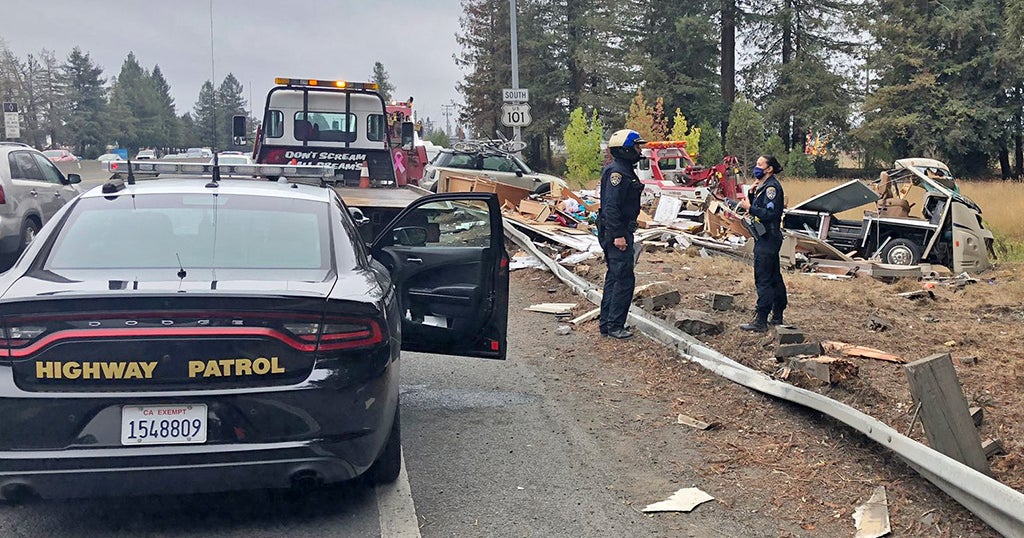Crash on Highway 101 in South Santa Rosa Wrecks 3 Vehicles Including RV ...