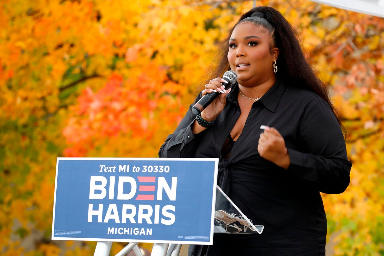 Lizzo campaigns for Biden and Harris in Michigan: "I don't want to go ...