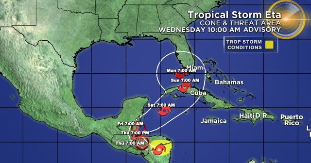 Tracking The Tropics: Tropical Storm Eta Drenching Portions Of Central ...