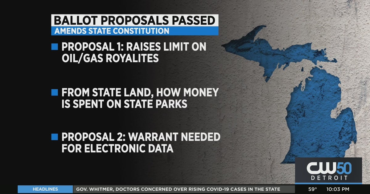 Election 2020: Ballot Proposals Passed In Michigan - CBS Detroit