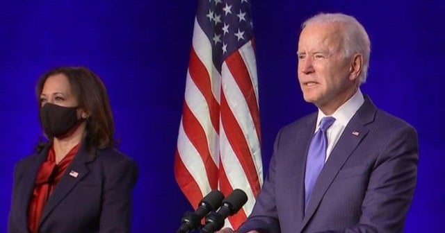 Biden says he's "on track for over 300 Electoral College votes" - CBS News