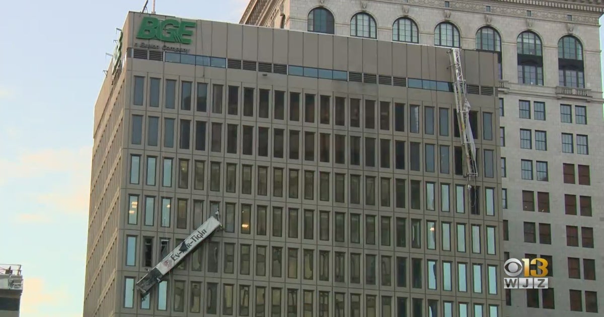 Crews Work To Remove Scaffolding From BGE Building Damaged In Baltimore ...