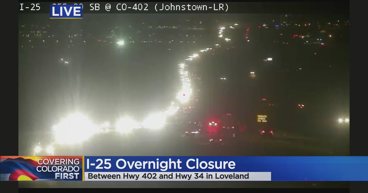 I-25 Closed For 2-Mile Stretch In Loveland Overnight Monday Into ...