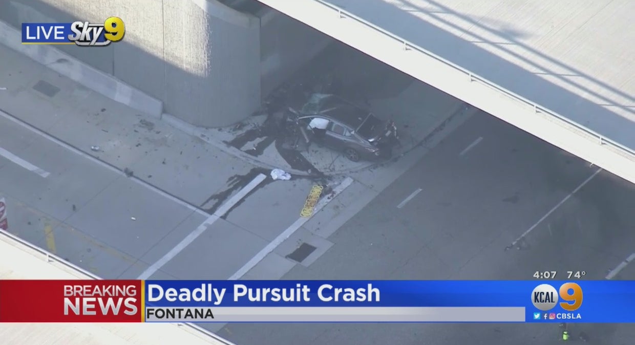 Pursuit Ends In Deadly Crash In Fontana - CBS Los Angeles