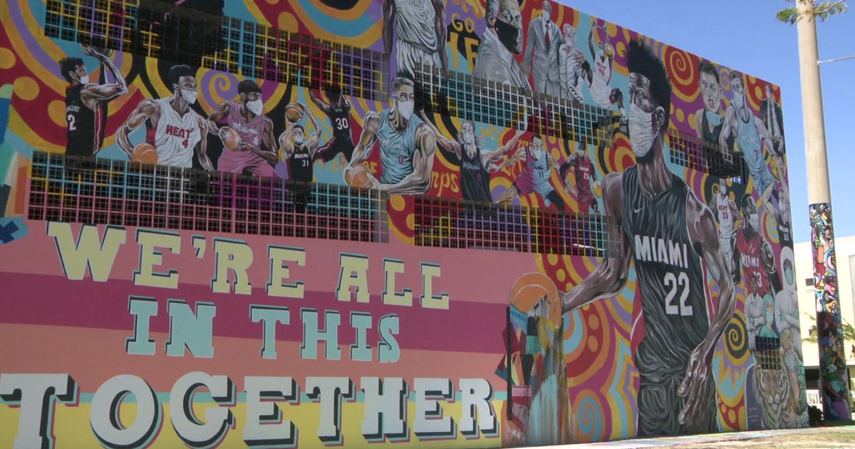 'We Are All A Team': Mask Up Miami Heat Mural Unveiled In Wynwood - CBS ...