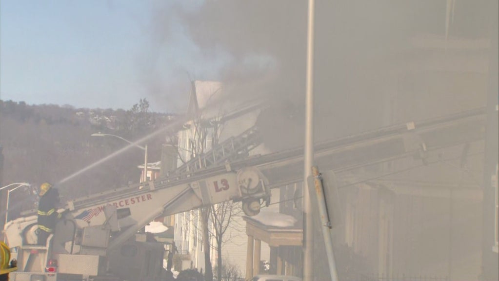 Worcester Firefighters 'Completely Encrusted In Ice' Putting Out Triple ...