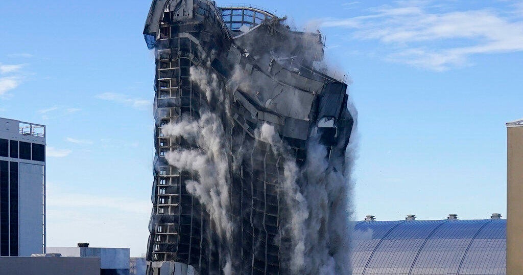 Former Trump Plaza casino in Atlantic City is imploded after falling ...