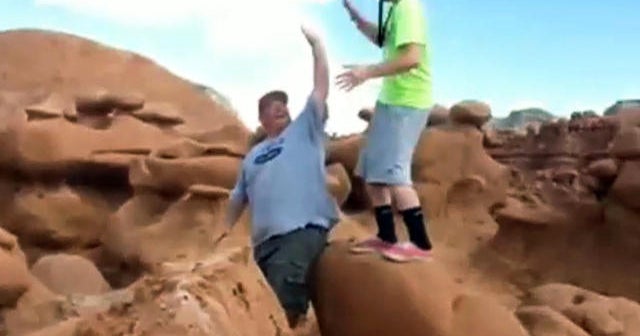 Watch: Ex-Scout leaders topple rock formation at Utah's Goblin Valley ...