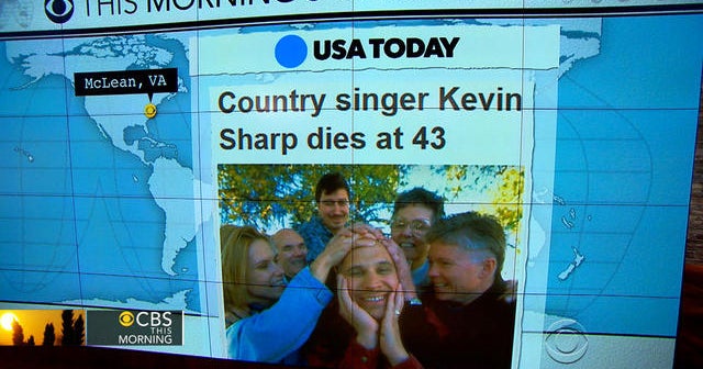 Headlines at 8:30: Country music singer Kevin Sharp dies at 43 - CBS News
