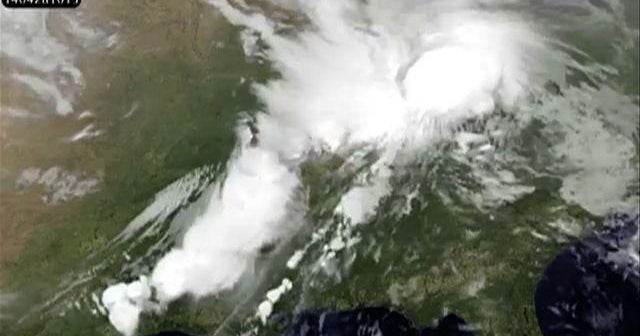 NASA animation shows tornado outbreak from space - CBS News