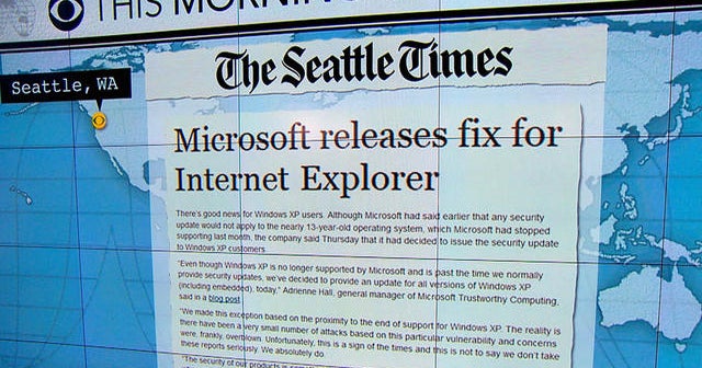 Headlines: Microsoft fixes Internet Explorer security flaw - CBS News