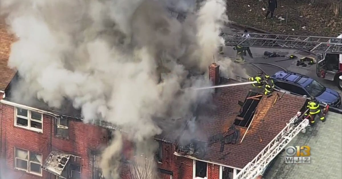 Firefighters Battle House Fire In NE Baltimore - CBS Baltimore