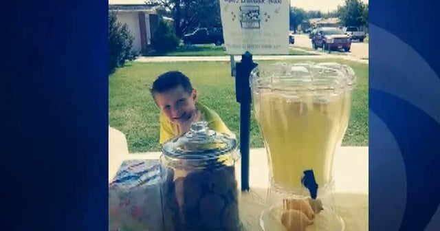 8-year-old boy creates charitable lemonade stand - CBS News