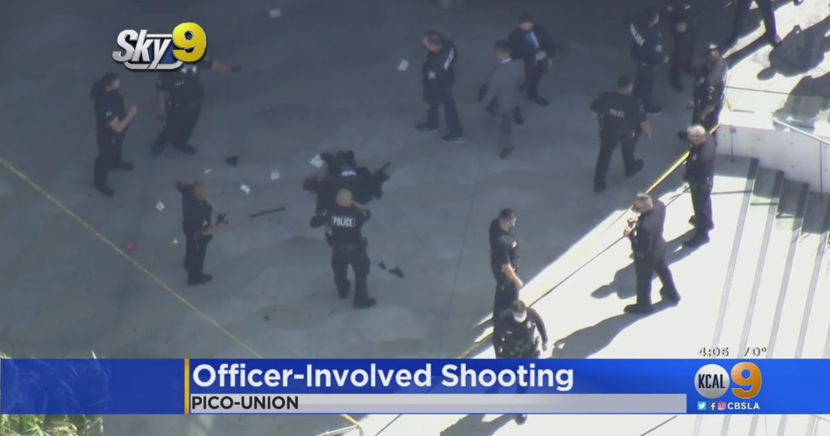 LAPD Officers Shoot Allegedly Armed Man Outside Olympic Station - CBS ...