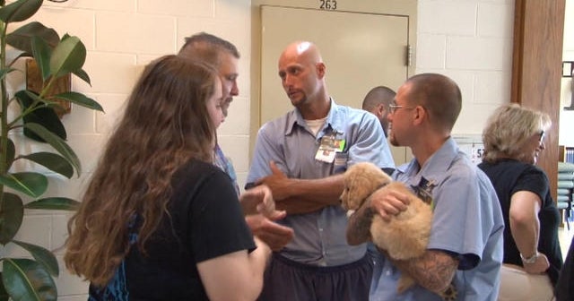 Ohio prisoners train puppies as service dogs - CBS News