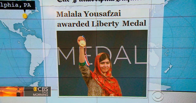 Headlines at 8:30: Malala Yousafzai receives Liberty Medal - CBS News