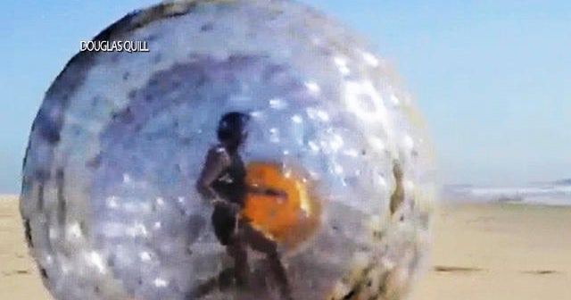 Athlete saved during effort to "run" to Bermuda in giant floating ...