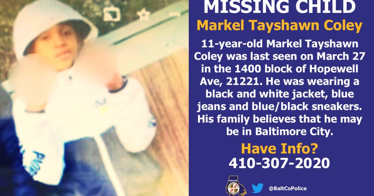 Baltimore Police Search For Missing 11-Year-Old Boy In Essex - CBS ...