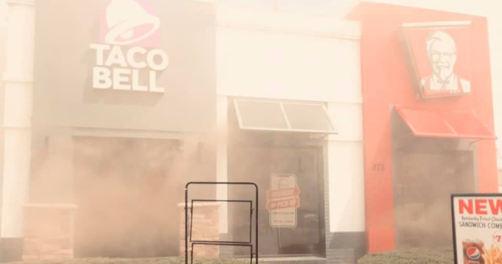 VIDEO: Crews Battle Fire At KFC/Taco Bell In Brockton - CBS Boston