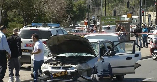 Driver Rams Car Into Crowd In Jerusalem Cbs News