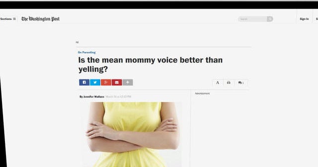 In disciplining children, how effective is the "mean mommy voice ...