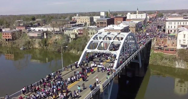 Watch: Aerial video of Selma 50th anniversary - CBS News
