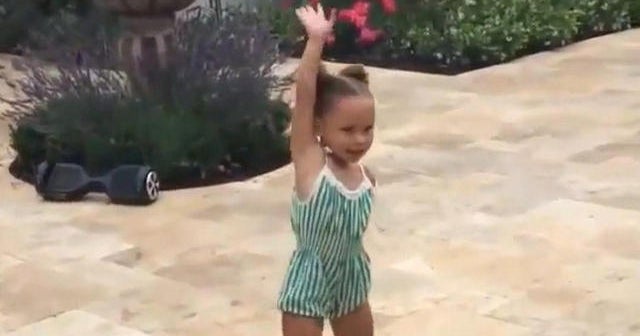 NBA MVP Stephen Curry's daughter does adorable dance - CBS News