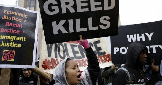 Minimum wage protests take place across the country - CBS News