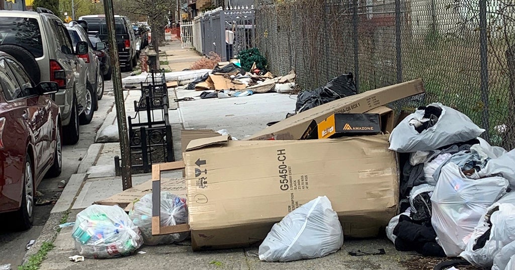 Sanitation Crew Seen Cleaning Up Trash Near Empty Lot In East New York ...