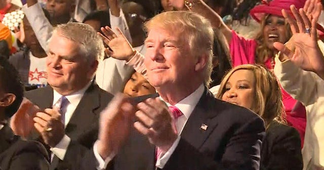 Donald Trump joins black church for Saturday service - CBS News