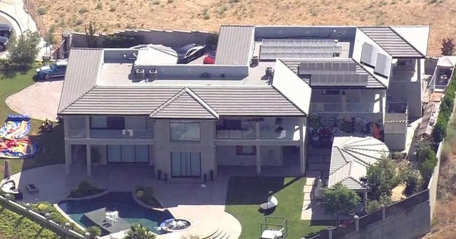 Aerial pictures of Chris Brown's home - CBS News