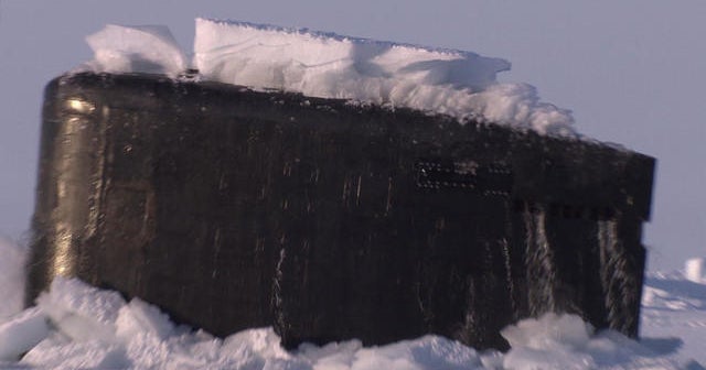 How a sub surfaces through the Arctic ice cap - CBS News