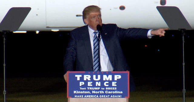 Full Video: Trump holds runway rally in North Carolina - CBS News