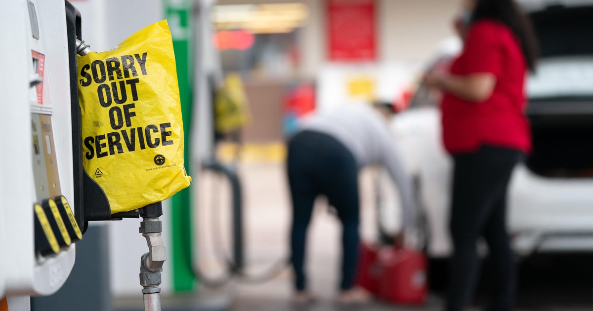 Gas prices highest in 6 years as panic-buying prolongs shortages - CBS News