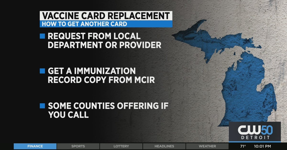 MDHHS: If Your Lose Your Vaccine Card You Can Request Another One - CBS ...