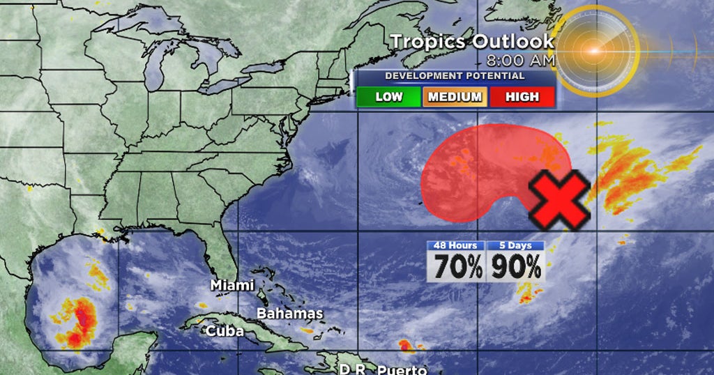 Atlantic System Has High Chance Of Development, No Threat To Florida ...