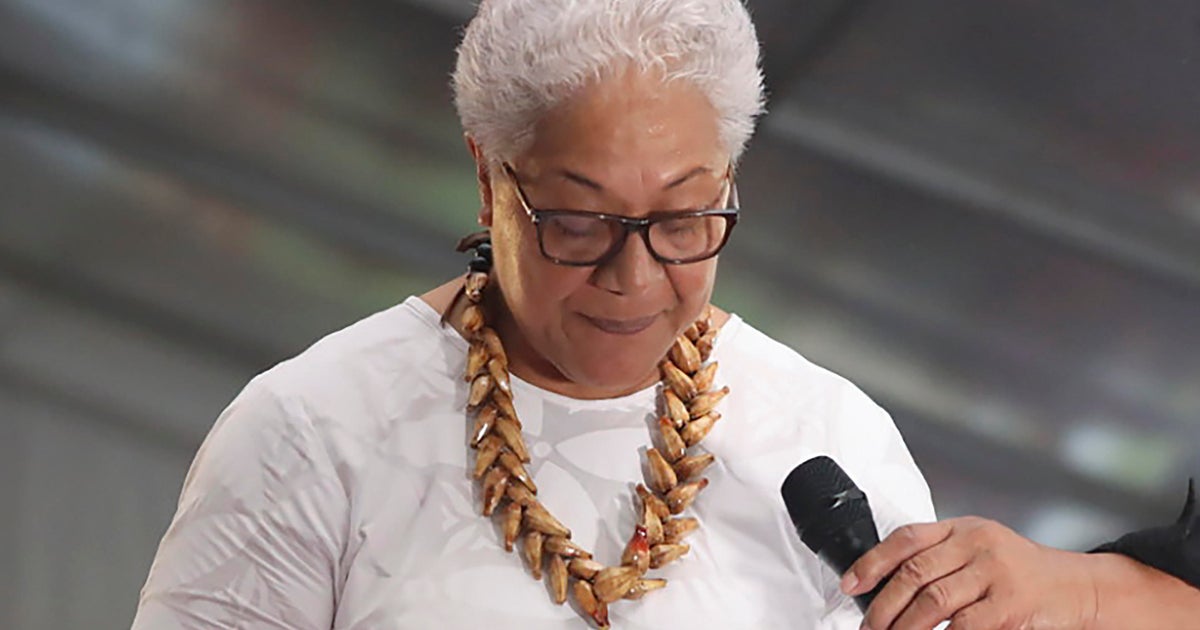 Samoa swears in first female leader in a tent after she's locked out of ...