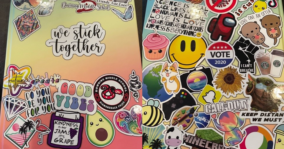 Teacher Placed On Leave Over Controversial Stickers On Back Cover Of ...